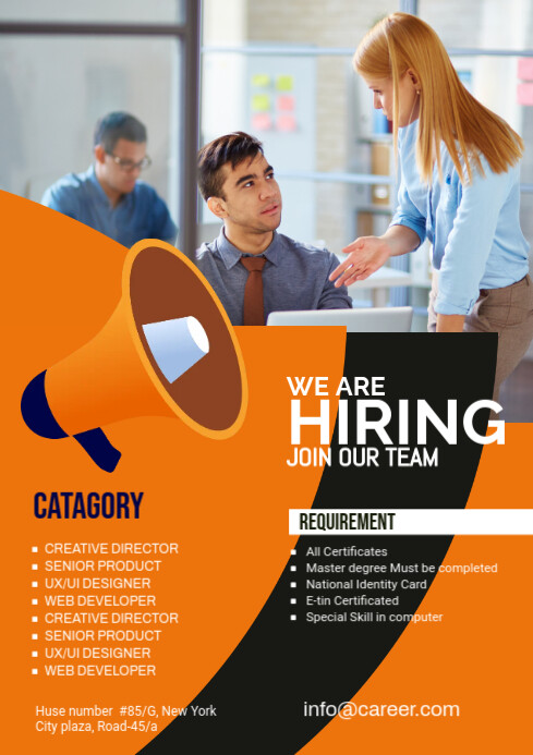 We are hiring Flyer Template | PosterMyWall