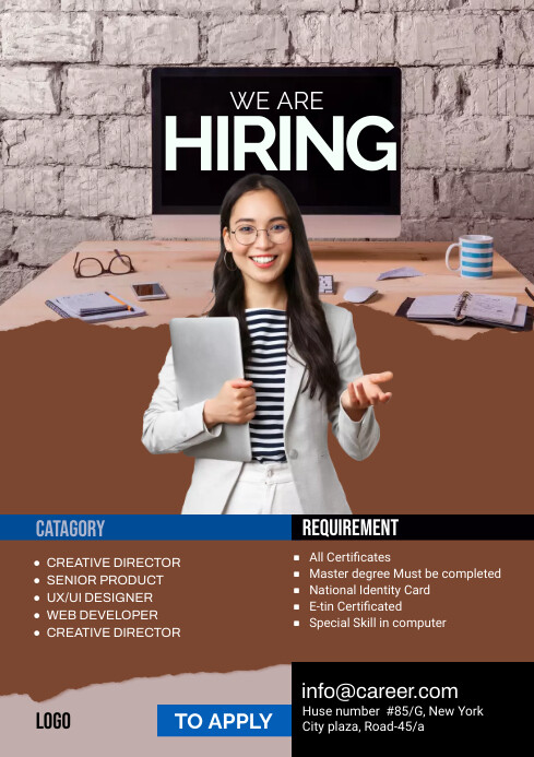 Plantilla de We are hiring Flyer | PosterMyWall