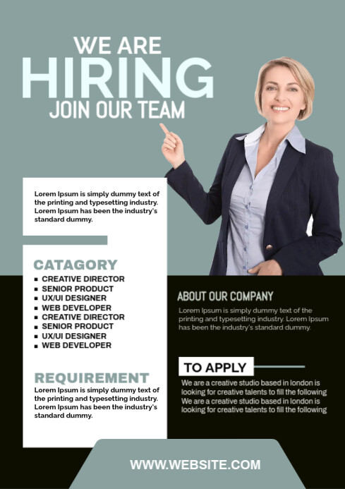 We are hiring Flyer Template | PosterMyWall