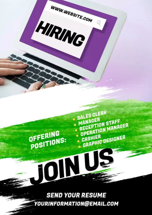Plantilla de We Are Hiring Flyer | PosterMyWall