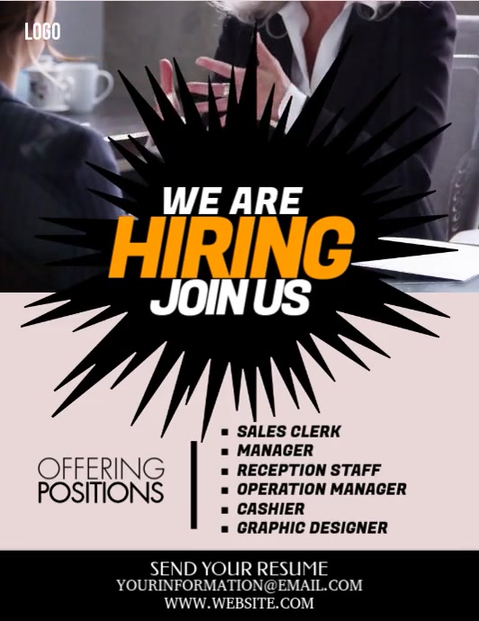 We Are Hiring Flyer Template | PosterMyWall