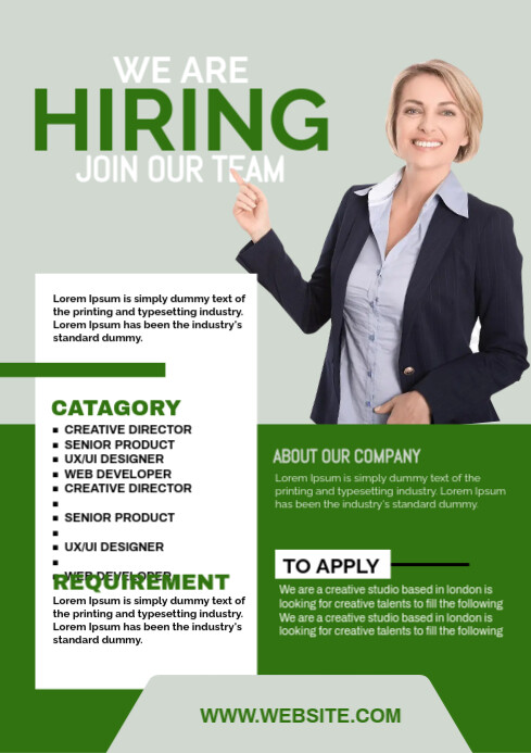 We are hiring Flyer Template | PosterMyWall