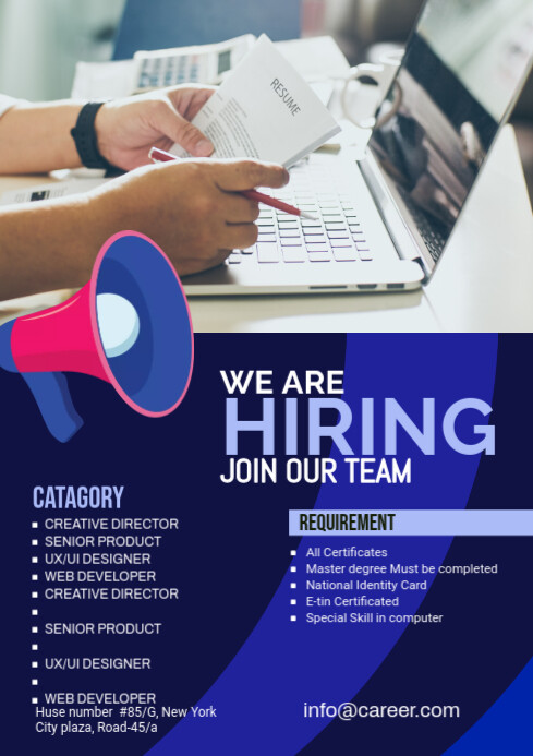 We are hiring Flyer Template | PosterMyWall