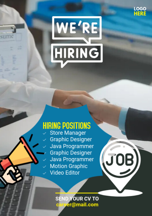 We Are Hiring Flyer Template | PosterMyWall