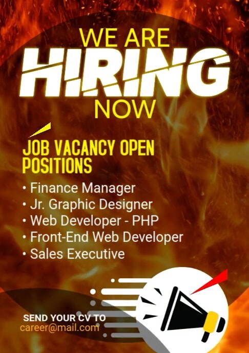 We Are Hiring Flyer Template | PosterMyWall