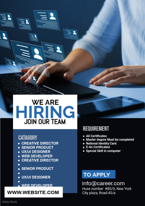 We are hiring Flyer Template | PosterMyWall