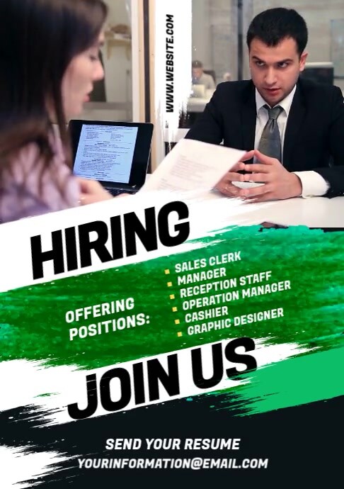 Plantilla de We Are Hiring Flyer | PosterMyWall