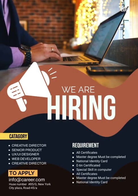 We are hiring Flyer Template | PosterMyWall