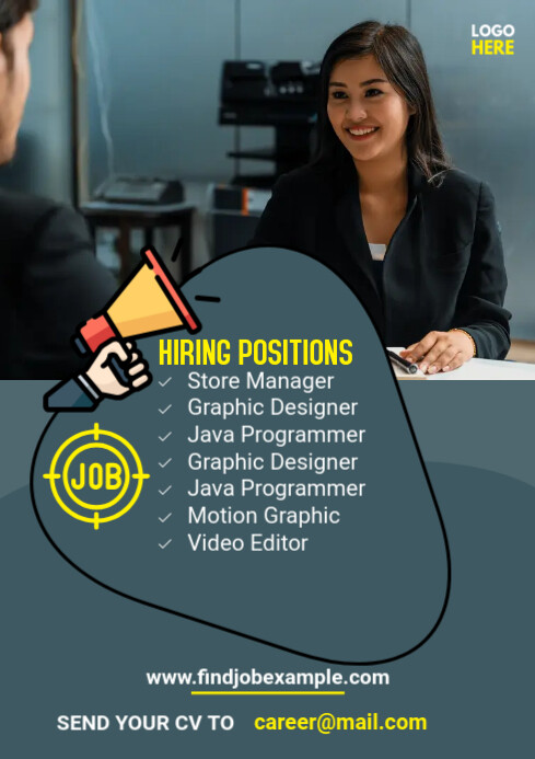 We Are Hiring Flyer Template | PosterMyWall