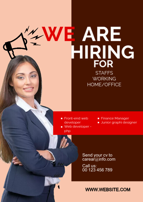 We are hiring Flyer Template | PosterMyWall