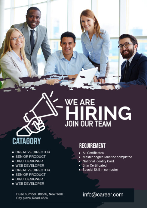 We are hiring Flyer Template | PosterMyWall