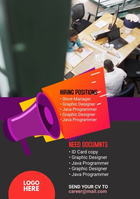 Plantilla de We Are Hiring Flyer | PosterMyWall