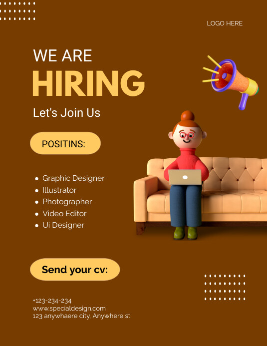 we are hiring flyer Template | PosterMyWall