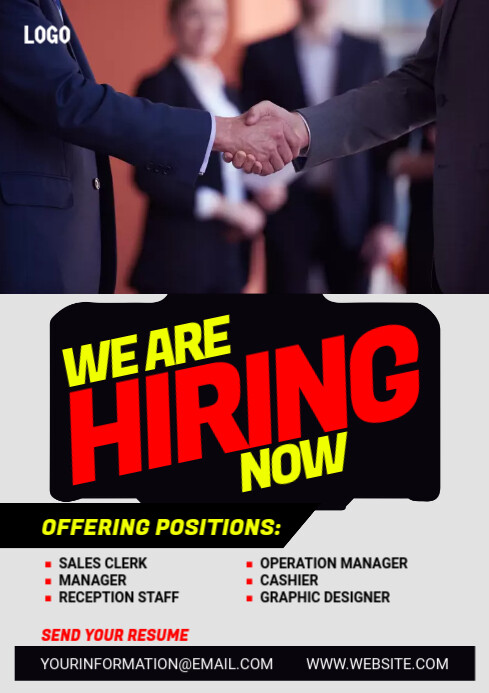We Are Hiring Flyer Template | PosterMyWall
