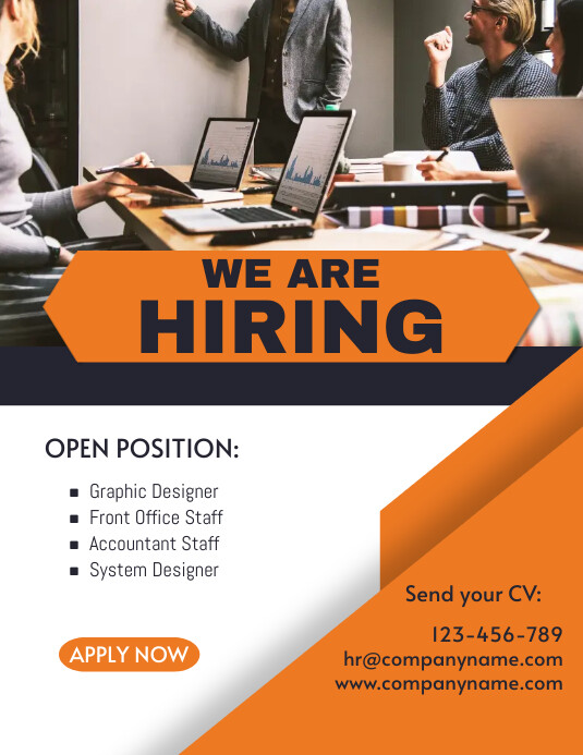 We are hiring flyer template | PosterMyWall