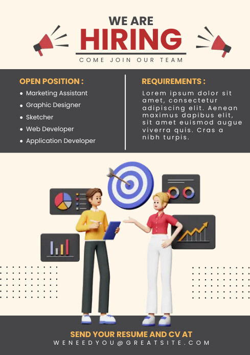 Plantilla de We are hiring flyers | PosterMyWall