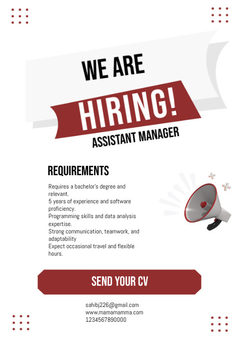 Copy of we are hiring flyers | PosterMyWall