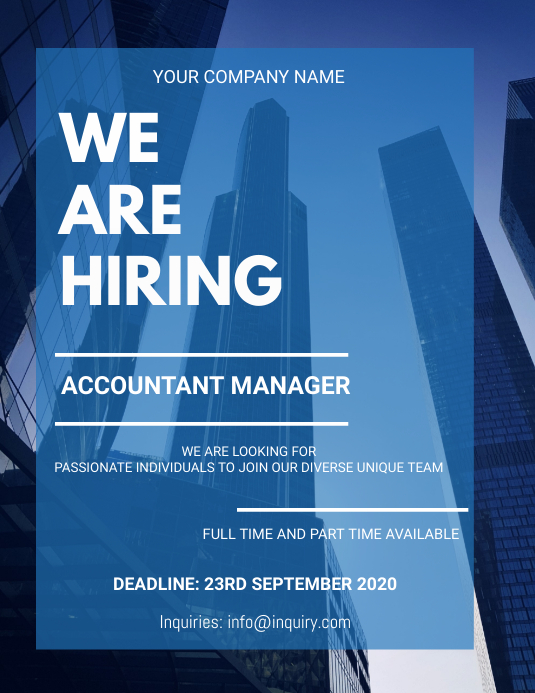 We are hiring Flyers Template | PosterMyWall
