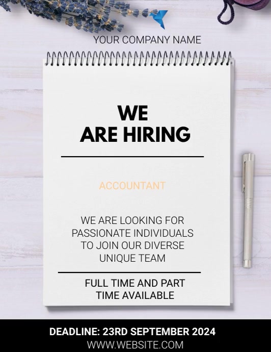 Plantilla de Estamos Contratando Folletos | PosterMyWall