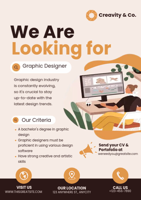 We are hiring Graphic design Template | PosterMyWall