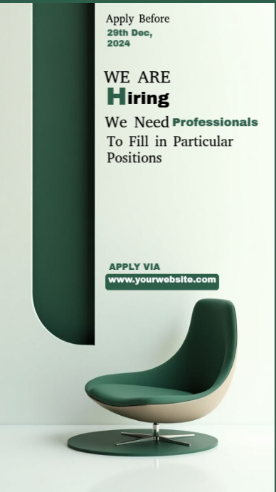 WE are hiring Green flyer template | PosterMyWall