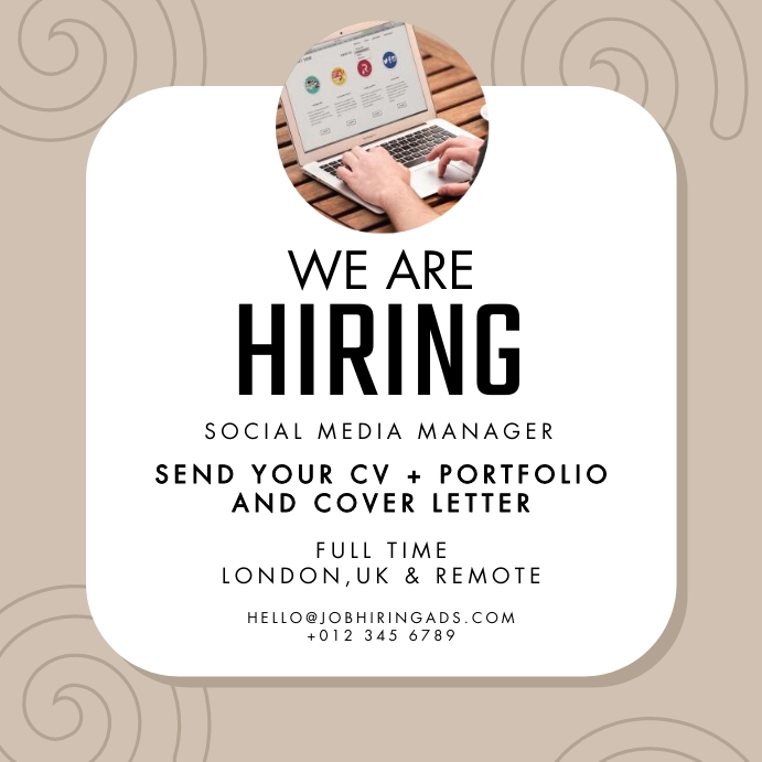 HIRING INSTA.KC Template | PosterMyWall