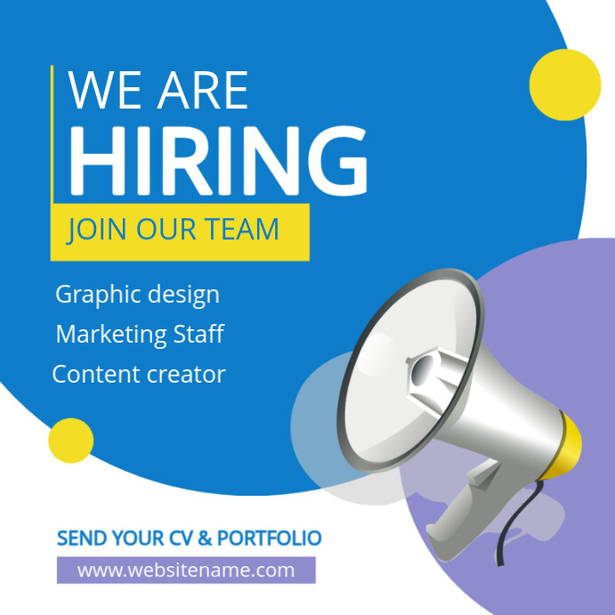 We Are Hiring Instagram Post Template | PosterMyWall