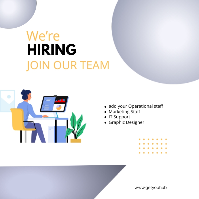 we are hiring instagram post Template | PosterMyWall