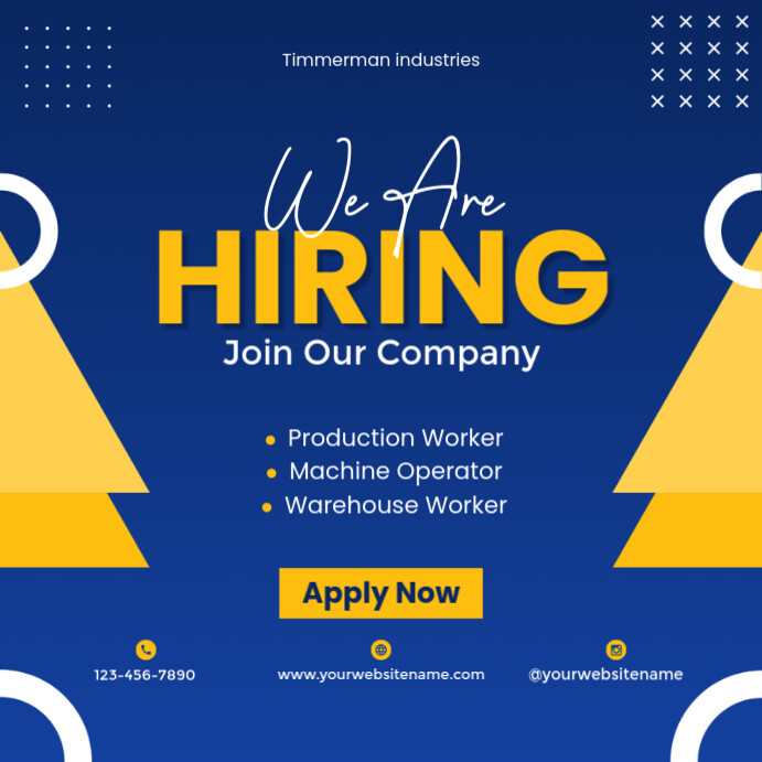 We Are Hiring Instagram Post Template | PosterMyWall