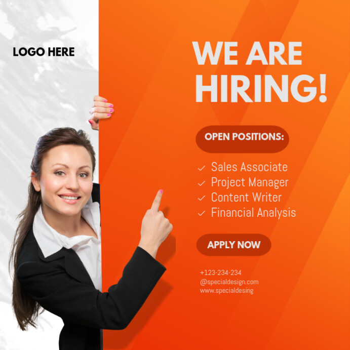 We Are Hiring Instagram Post Template | PosterMyWall