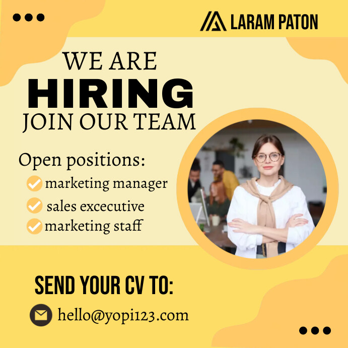 We are hiring instagram post Template | PosterMyWall