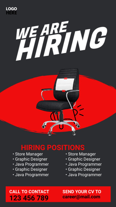 We are hiring Instagram Story Template | PosterMyWall