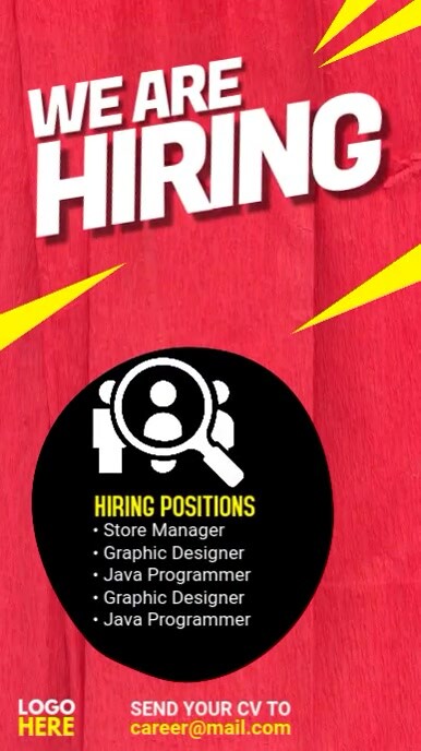 We Are Hiring Instagram story Template | PosterMyWall