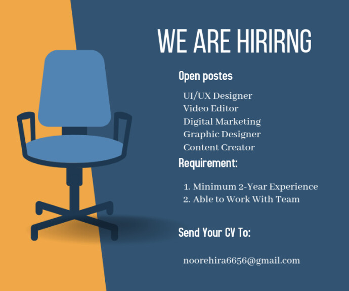 We are hiring job opportunities Template | PosterMyWall