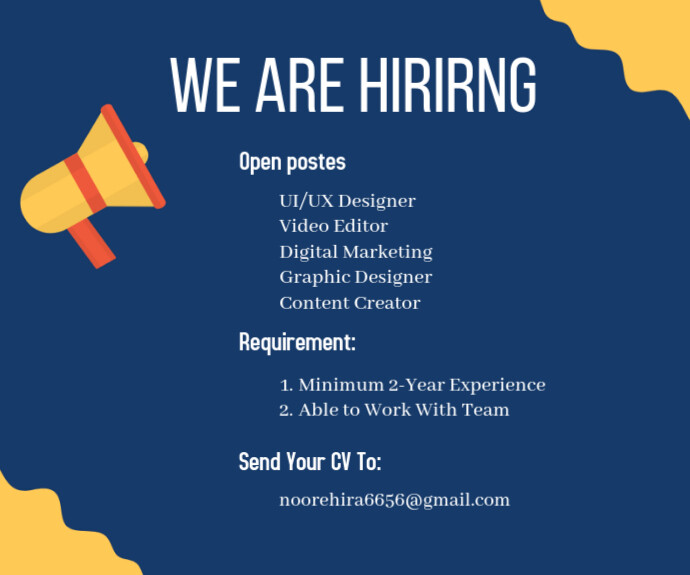 We are hiring job opportunities Template | PosterMyWall