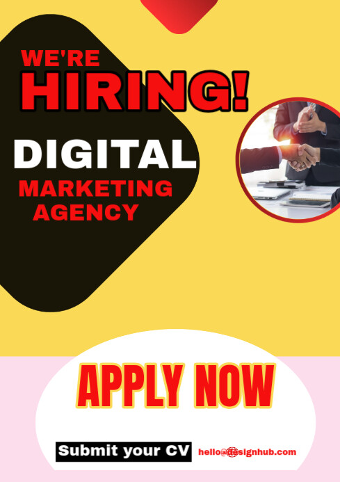 We are hiring new design hub poster now Template | PosterMyWall
