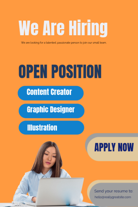 we are hiring new jobs position 2027 2026 jobs Template | PosterMyWall