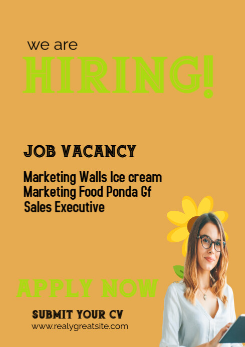 We are hiring new jobs post great job now Template | PosterMyWall