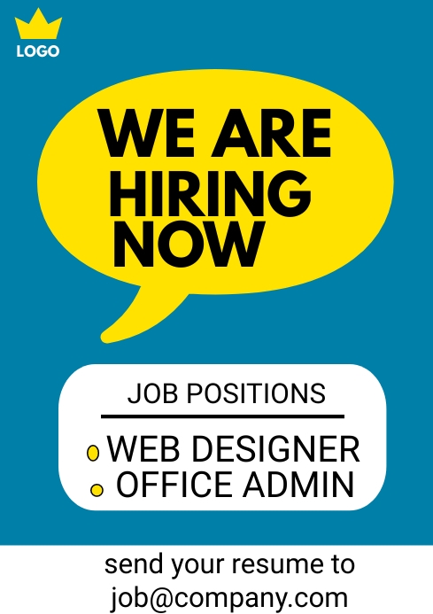 We Are Hiring Now Template | PosterMyWall