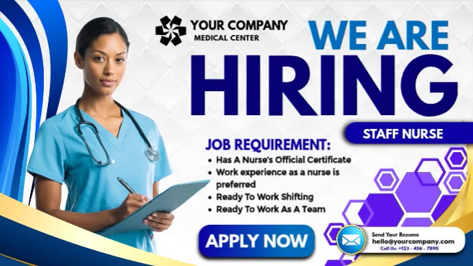 We Are Hiring Nurses Template | PosterMyWall