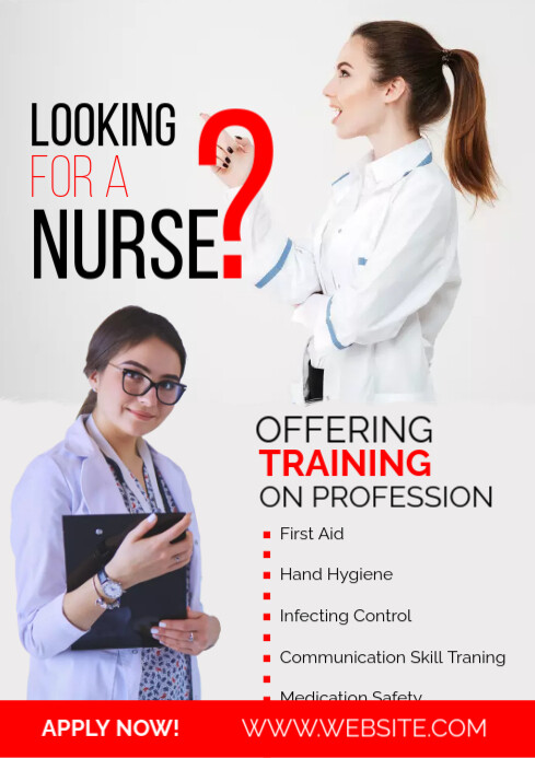 Plantilla de We are Hiring Nurses Template | PosterMyWall