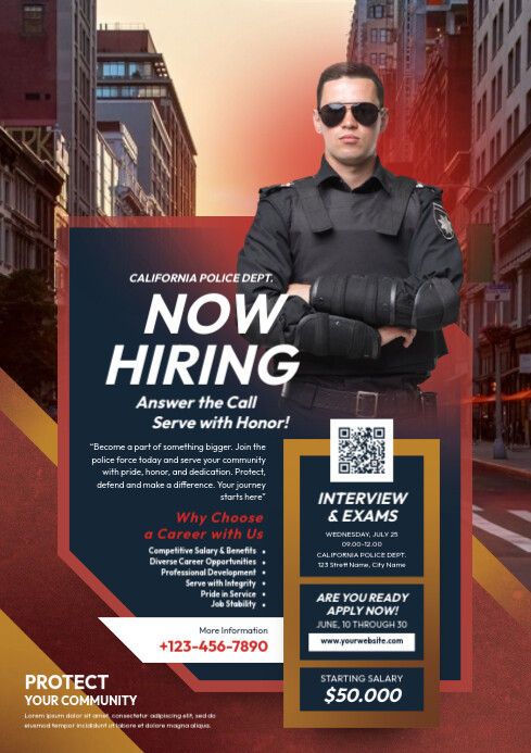 Copy of We Are Hiring Police Officer | PosterMyWall