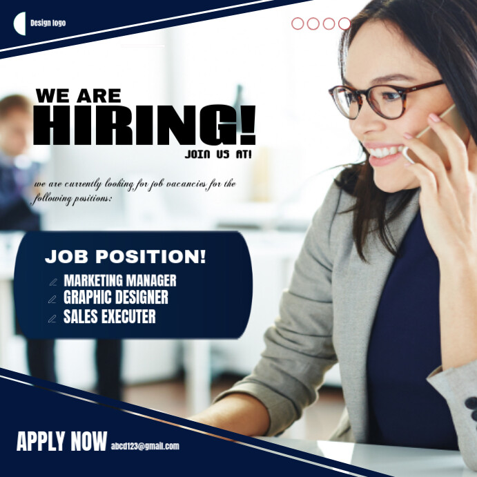 Modèle we are hiring position avaliable post flyers new design | PosterMyWall