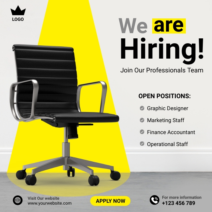 We are Hiring post Template | PosterMyWall