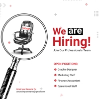 We are Hiring post Template | PosterMyWall