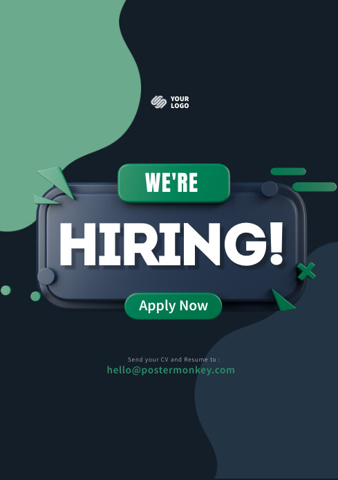 Copy of we are hiring poster, A4, flyer, 3D | PosterMyWall