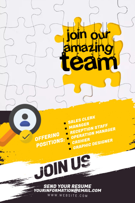 We Are Hiring Poster Template | PosterMyWall