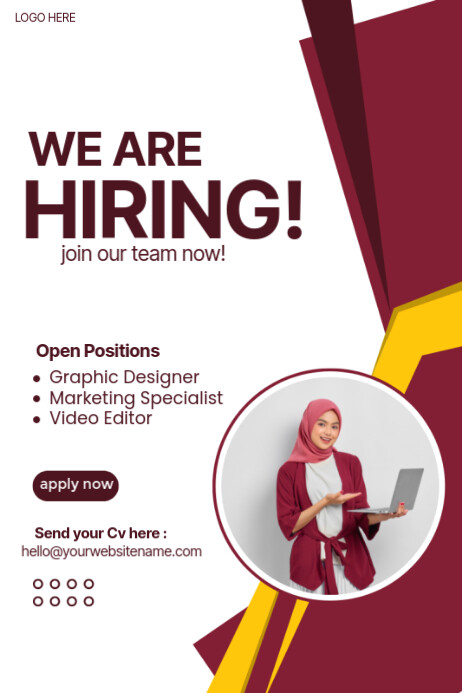 We Are Hiring Poster Template | PosterMyWall