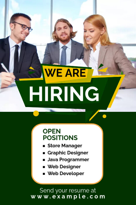We Are Hiring Poster Template | PosterMyWall