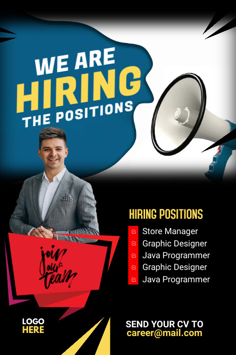 We Are Hiring Poster Template | PosterMyWall